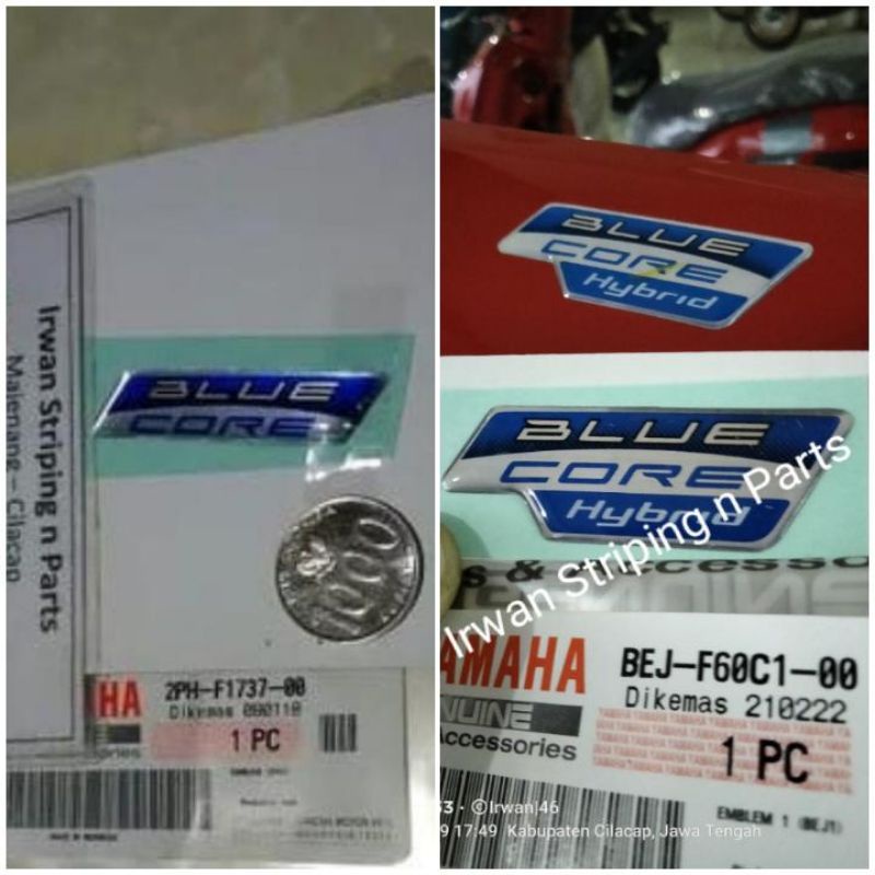 Yamaha Original BLUECORE HYBRID Logo Emblem | Shopee Malaysia