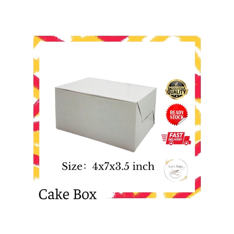 Cake Box / Kotak Cake / Plain Box 4 x 7 x 3.5 inch 蛋糕盒 | Shopee Malaysia
