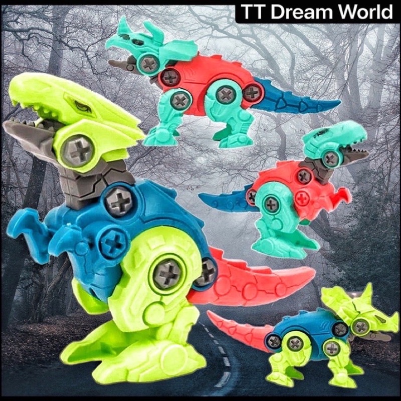 Kids Assemble Dinosaur DIY Screw Dinosaur Toy Assembly Puzzle Toy Kanak ...