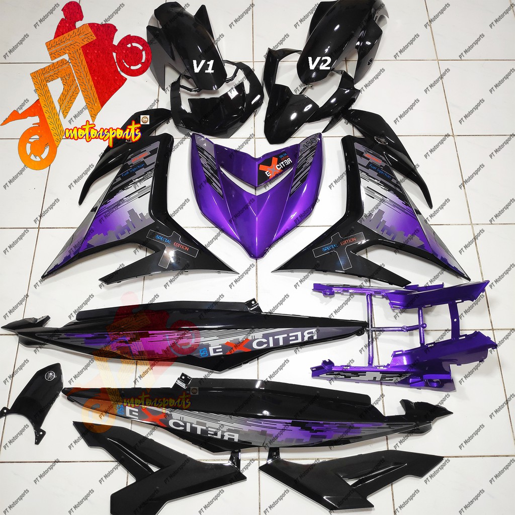 Yamaha Y15ZR Y15 V1 V2 Cover Set Black Purple Dusk & Down Of The City ...