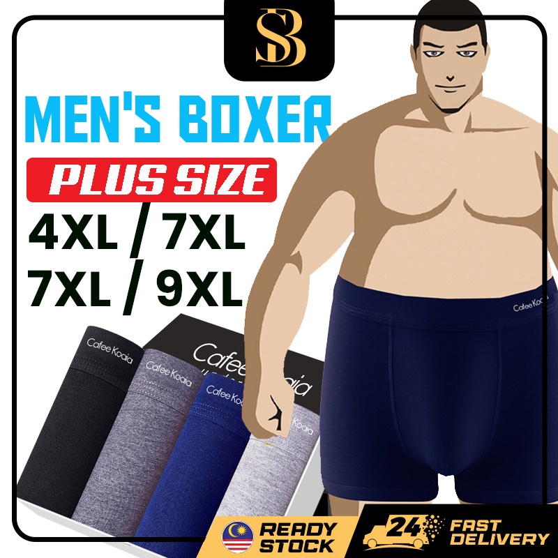 BOSC 85-150KG 1-4 pack Plus Size Boxer men 100 cotton big size shorts ...