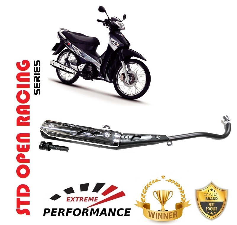 HONDA WAVE 125 125S 28MM STD OPEN RACING EPOWER BERANG EXHAUST EJM ...
