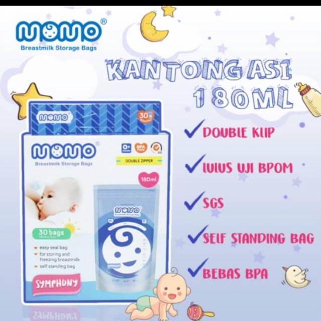 Momo 180 breast milk bag ML | Shopee Malaysia