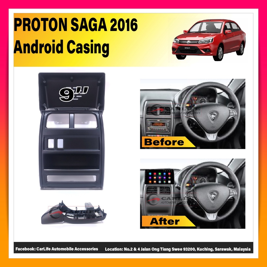 Proton Saga 2016 9" Android Player Casing | Shopee Malaysia
