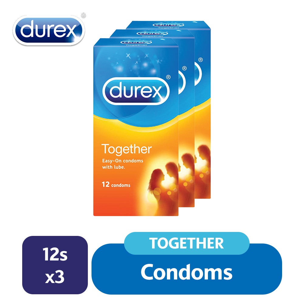 (Bundle of 3) Durex Together Condoms | Pack of 12 For Men | Regular 52 ...