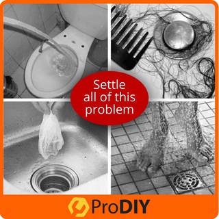 PRODIY Drain Unblocker Flexible Rod Auger Snake Rod Drain Unclogged ...