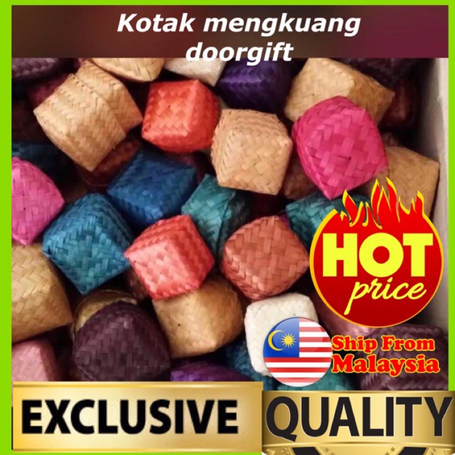 🌸10pcs bamboo box style mengkuang kosong utk isi 🎁doorgift | Shopee ...