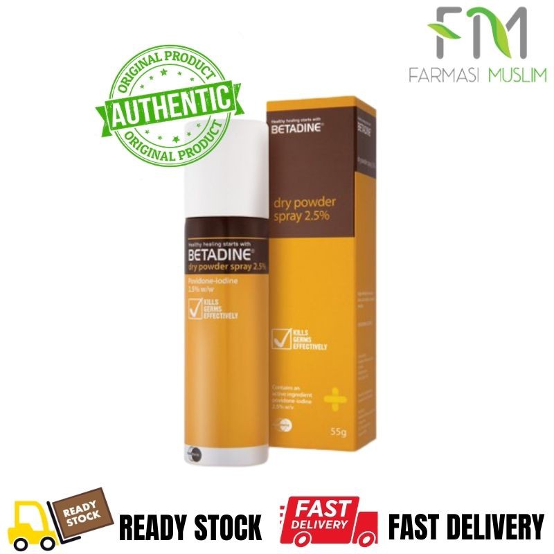 [EXP. DATE: 31-01-2025] BETADINE Dry Powder Spray 55g (for skin ...