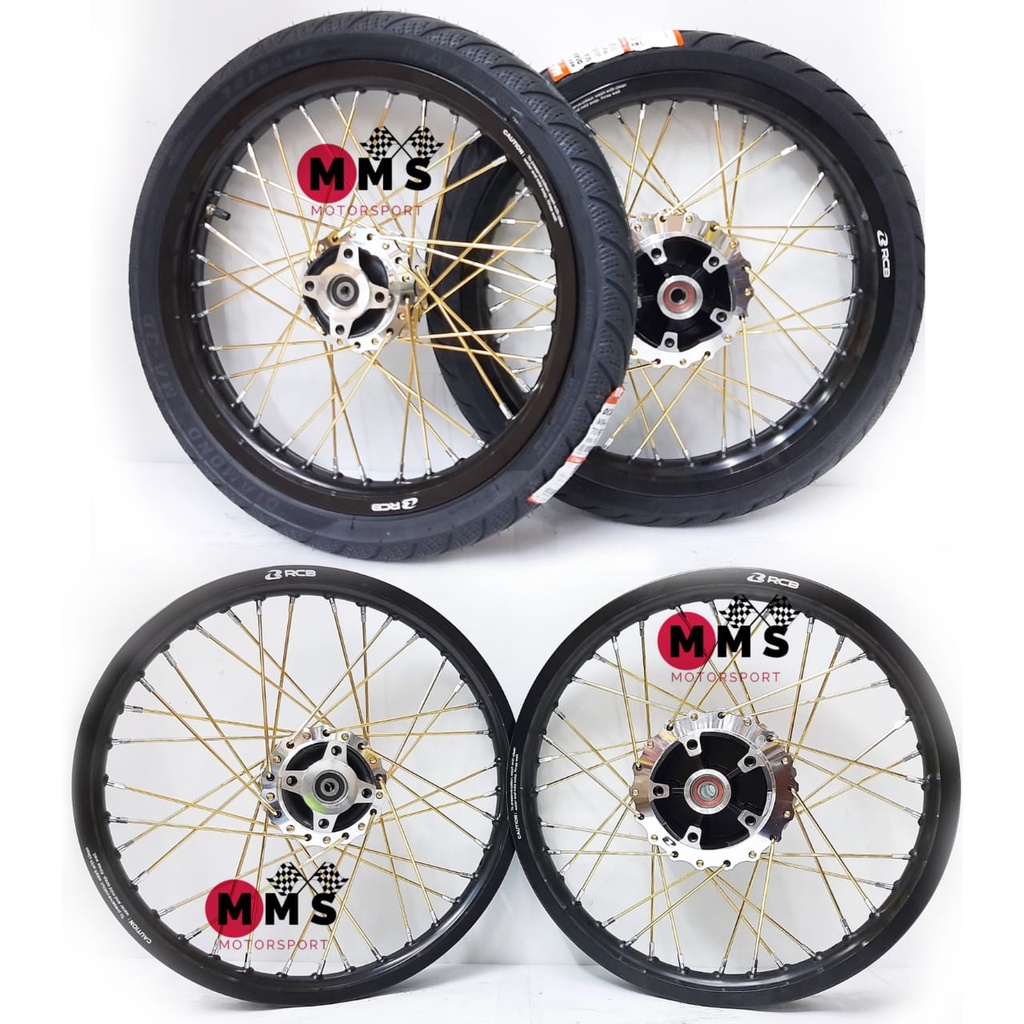 Y15ZR Y16 4 Hole Racing Boy 160/185x17 Black, RCB Lidi Spoke Gold with ...