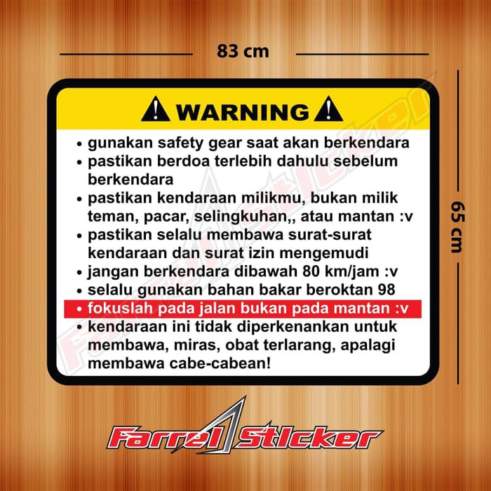 Focus warning sticker | Shopee Malaysia