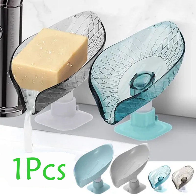 Leaf Soap Holder Suction Cup Soap Dish For Bathroom Shower Sink ...