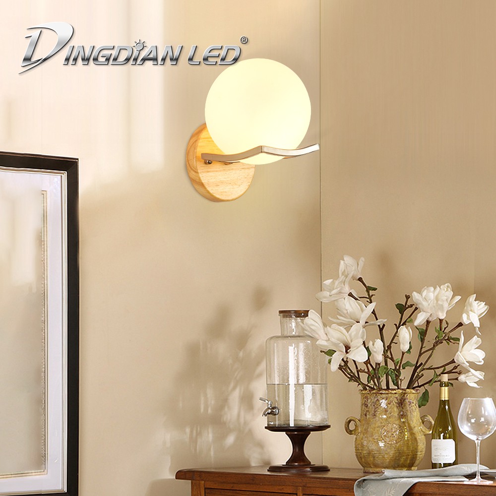 Dingdian LED Modern Wall Lamp AC220V E27 Round Bulb Indoor Room Bedroom ...