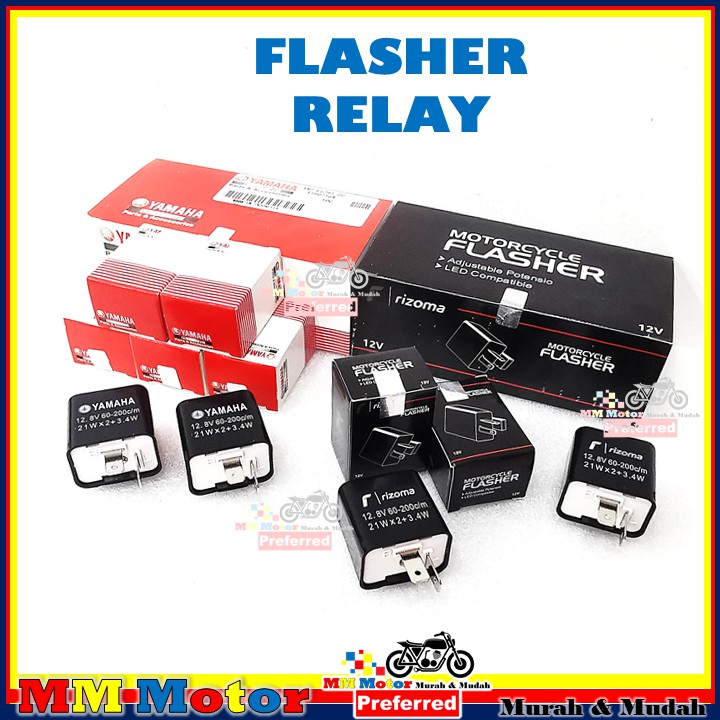 2 PIN 12V ADJUSTABLE MOTORCYCLE SIGNAL FLASHER RELAY YAMAHA SUIS DOUBLE ...