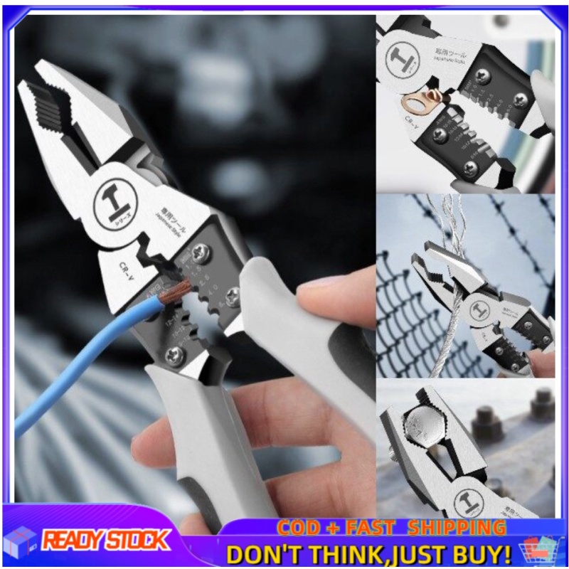 9-Inch Japanese Design Multi-Purpose Pliers For Electricians Can Cut ...