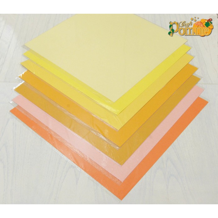 Scrapbook Paper - Canvas 216 GSM 12" x 12" (Yellow & Orange) | Shopee ...