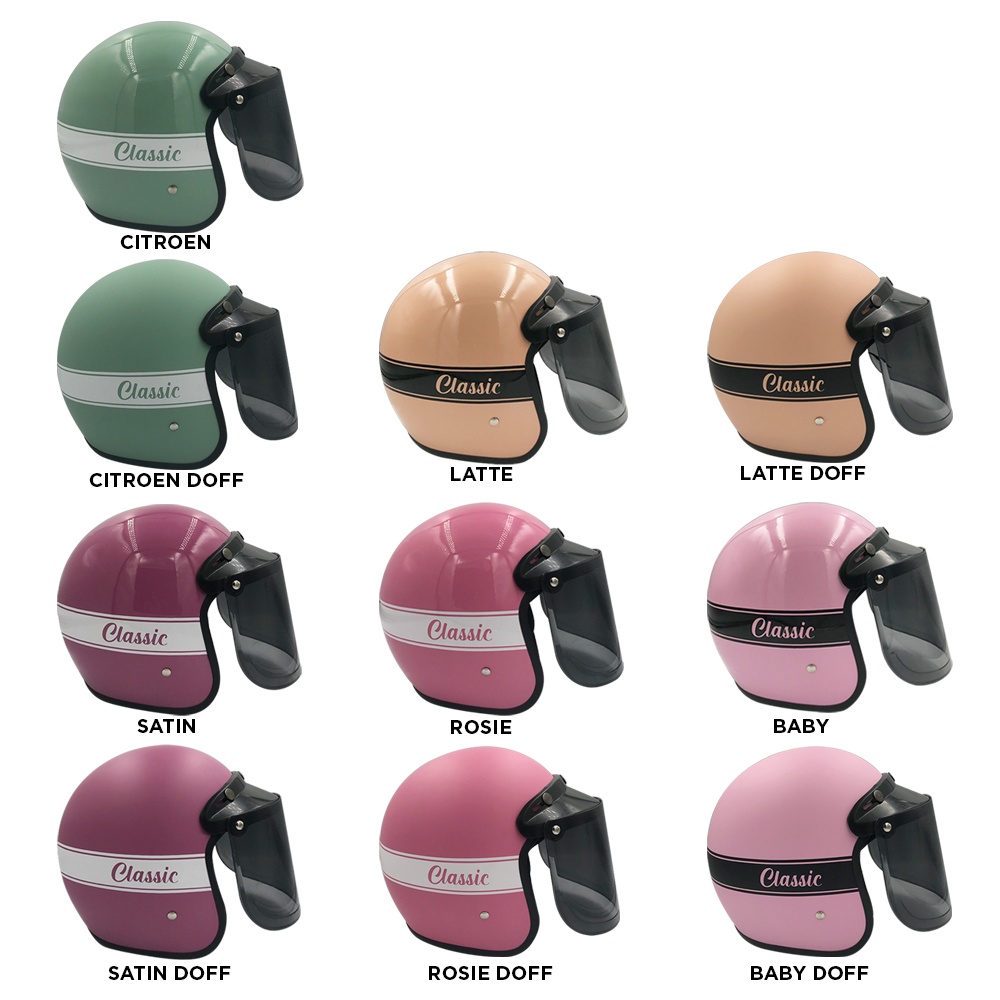 Legacy Helm - New Classic Adult Bogo Helmet, Latest Retro SNI Color ...