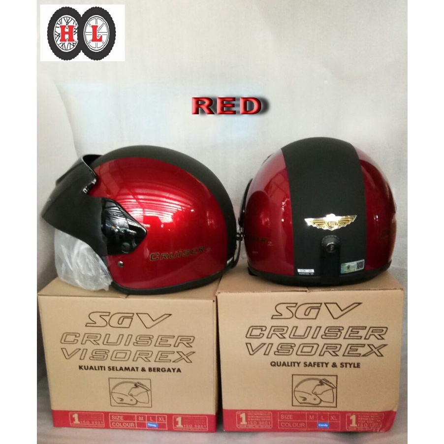 SGV CRUISER VISOREX HELMET (Helmet Sgv Cruiser 2 Original)- Topi ...