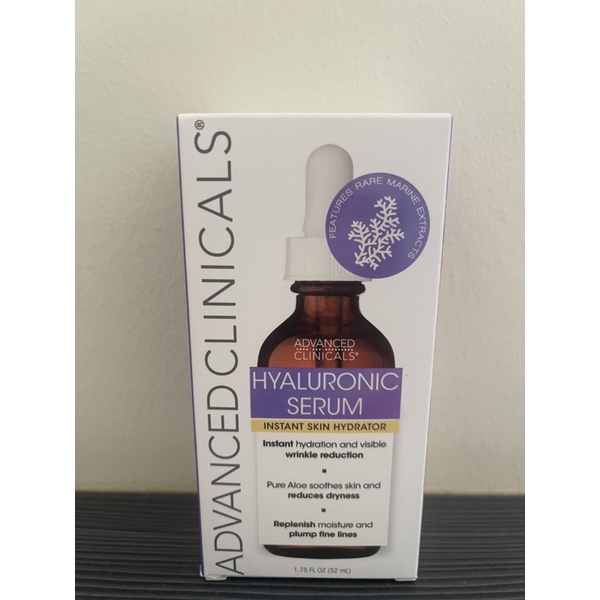 Advanced Clinicals Hyaluronic Serum Instant Skin Hydrator 52ml | Shopee Malaysia
