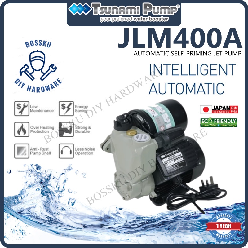 Tsunami JLM400A 400W 0.5HP Intelligent Automatic Self-Priming Jet Pump ...