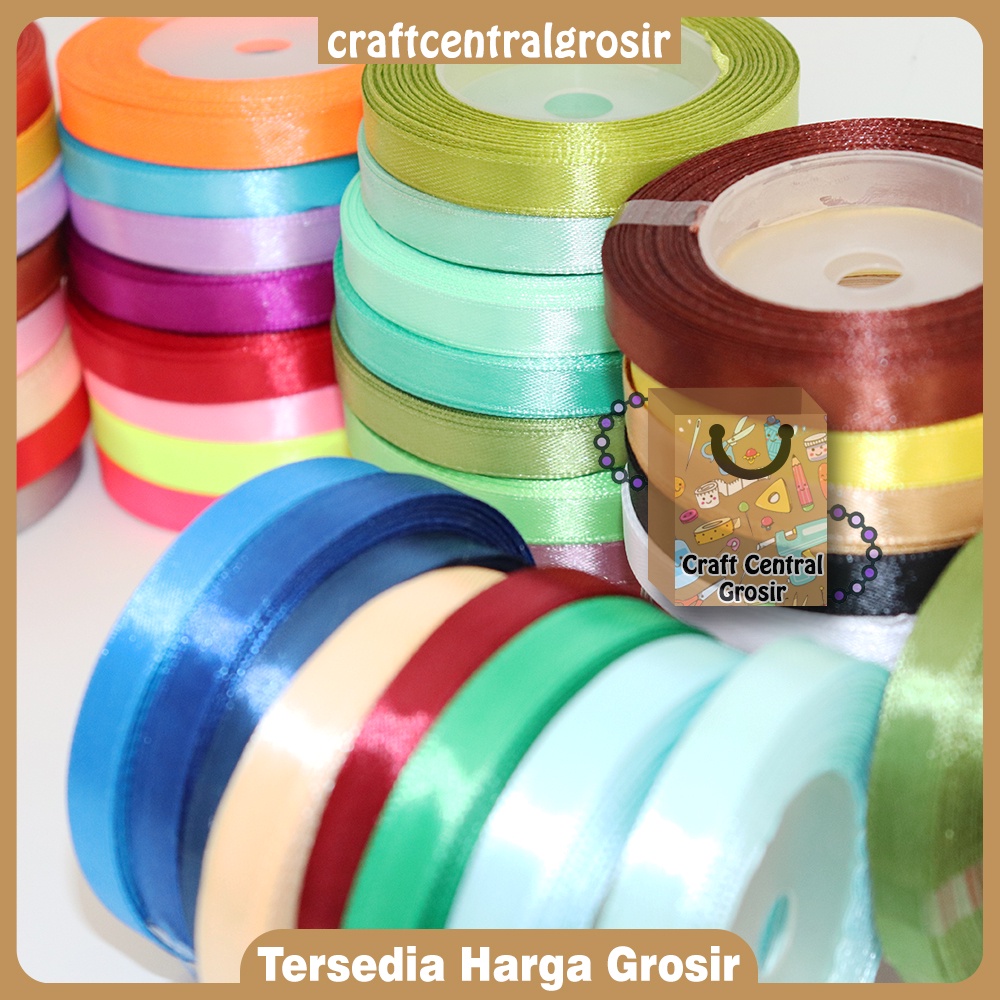 Colored Satin Ribbon / Plain Satin Ribbon / Satin Ribbon Per Roll 1 ...