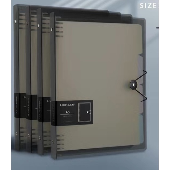 🇲🇾Ins Style Loose Leaf Fail Cover Kertas Fail Plastik Notebook A4/B5/A5 ...