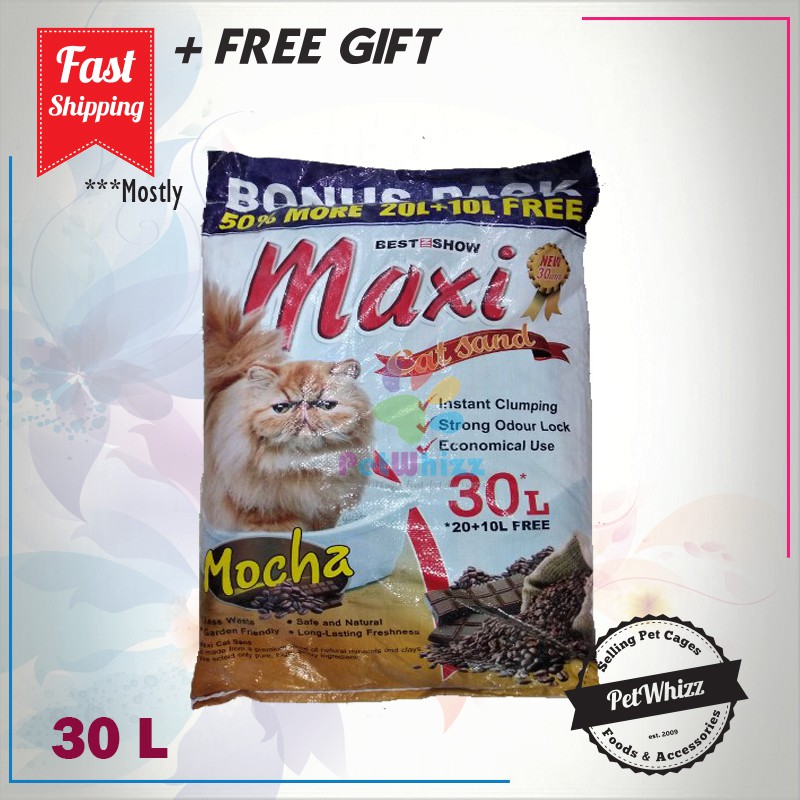 Maxi cat litter 30 L-MOCHA ( 1 UNIT ) | Shopee Malaysia