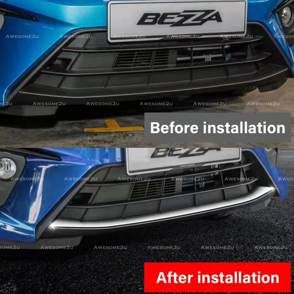 Awesome2u Perodua Bezza Stainless Steel Front Bumper Grille Garnish ...