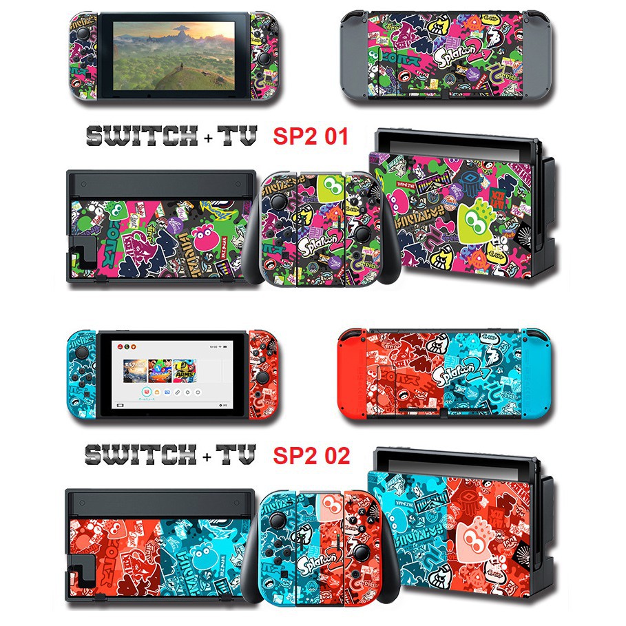 Nintendo Switch Skin/Sticker Set - Splatoon/Xenoblade/Zelda Series ...