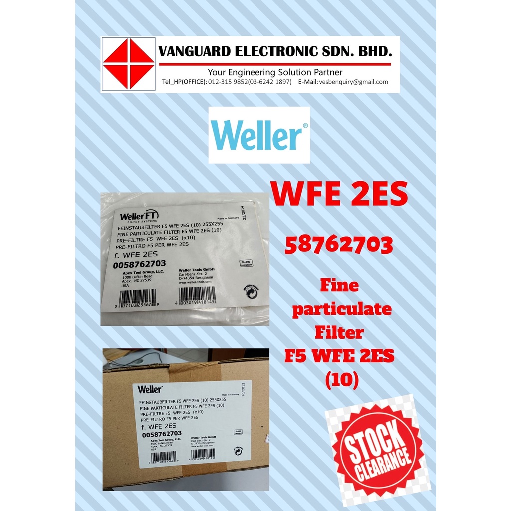 Weller WFE 2ES Fine Particulate Filter 58762703 | Shopee Malaysia