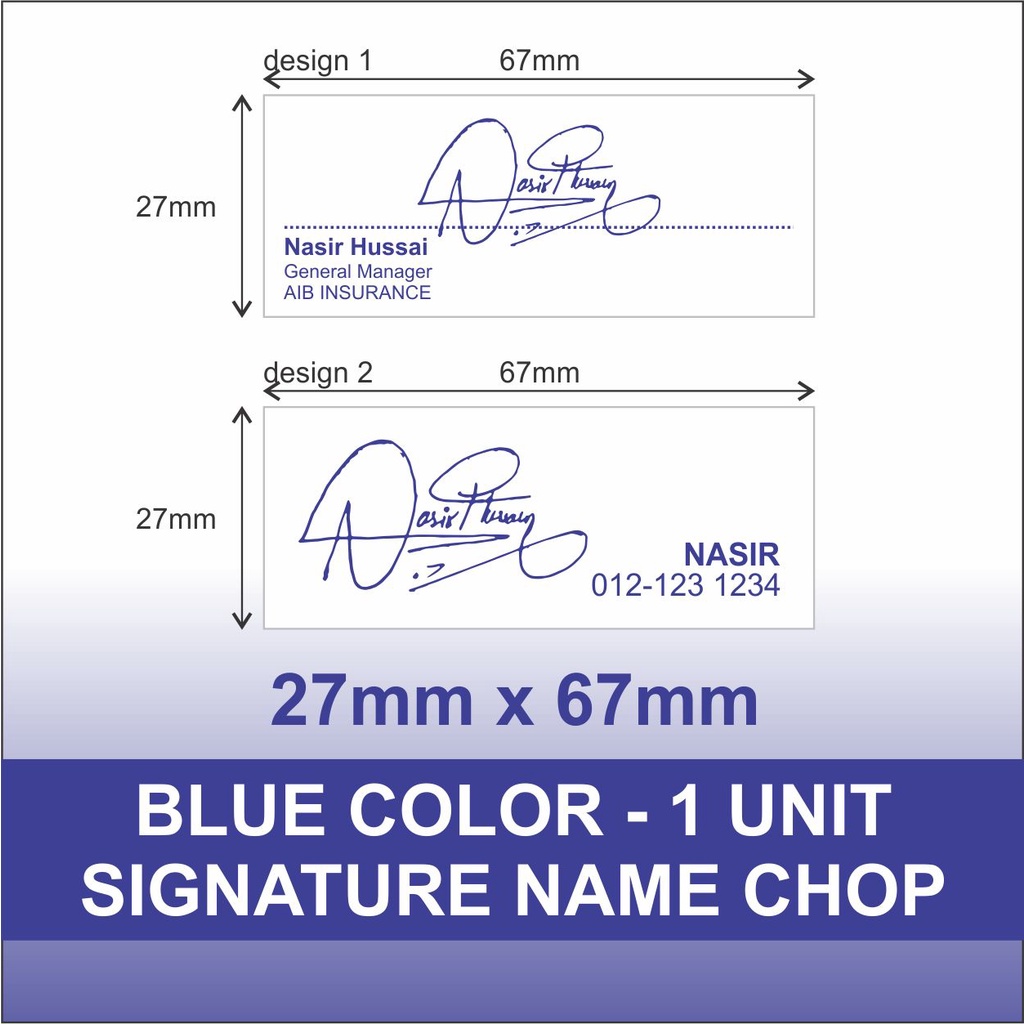 Document Signing Name Stamp / Signature Chop / Self Ink Rubber Stamp ...