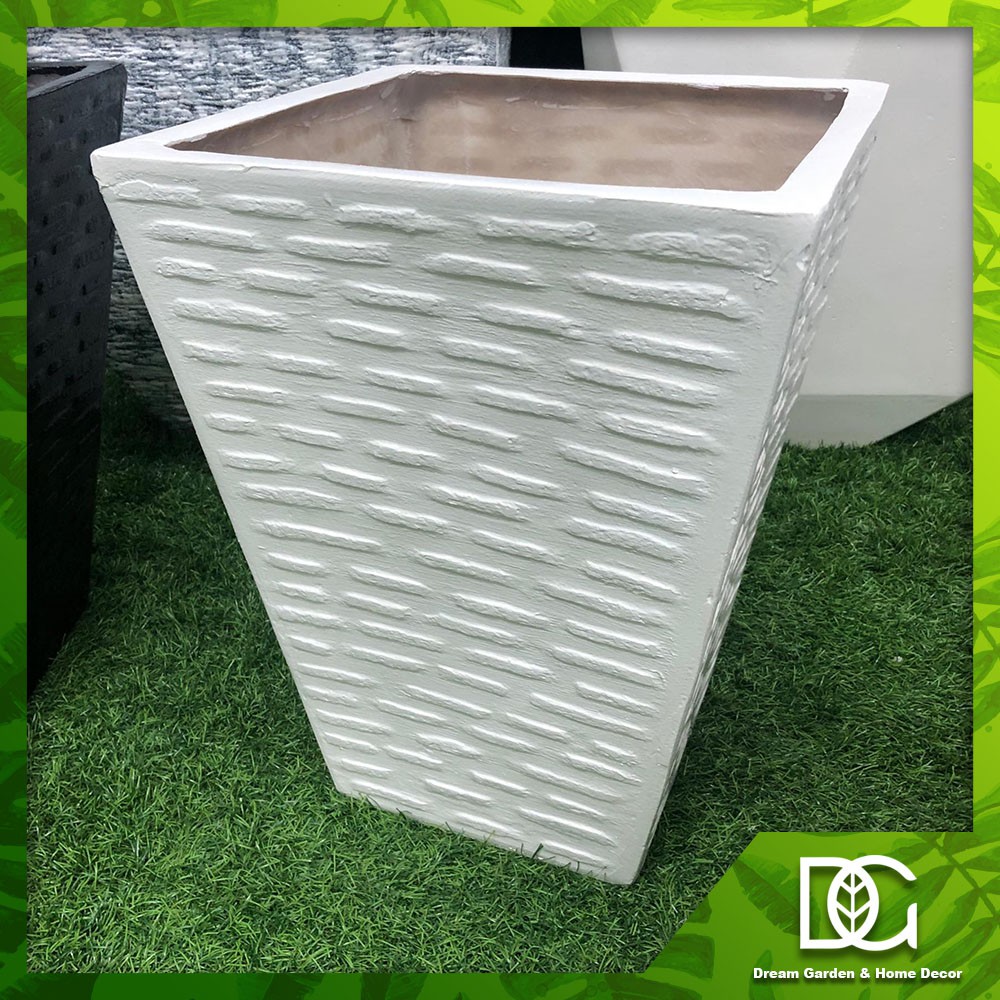 40CM HEIGHT FIBERGLASS FLOWER POT/ LONG LASTING FLOWER POT | Shopee ...