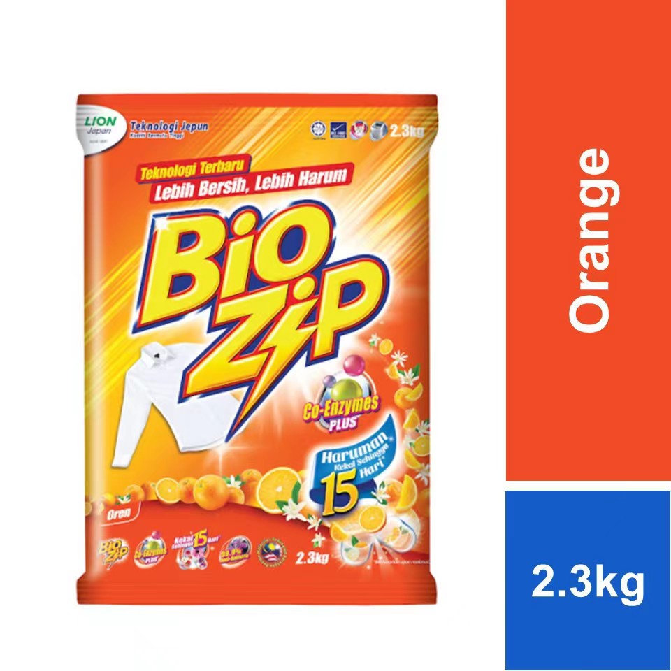 BIO ZIP Powder Laundry Detergent - Orange (2.3kg) | Shopee Malaysia