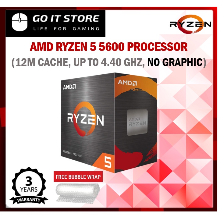 AMD Ryzen 5 5600 / 5600G / 5600X / 5600GT AM4 Socket Desktop Processor ...