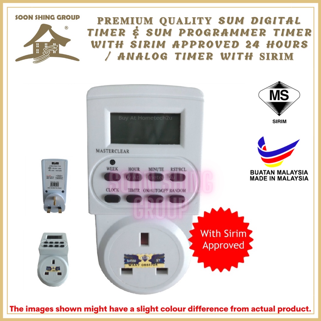 Sum Digital Timer And Sum Programmer Timer With Sirim Approved 24 Hours Analog Timer With 3956