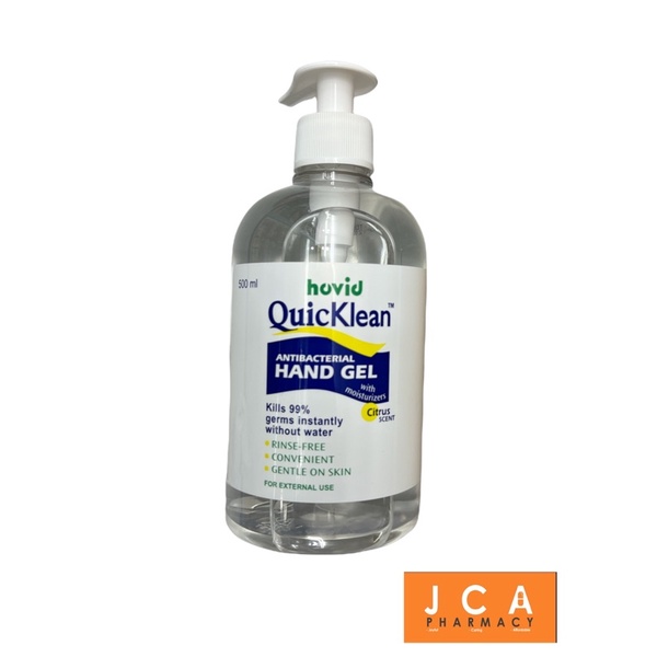 Hovid Quicklean Antibacterial Hand Gel Sanitizer 500mL (APR2025 ...
