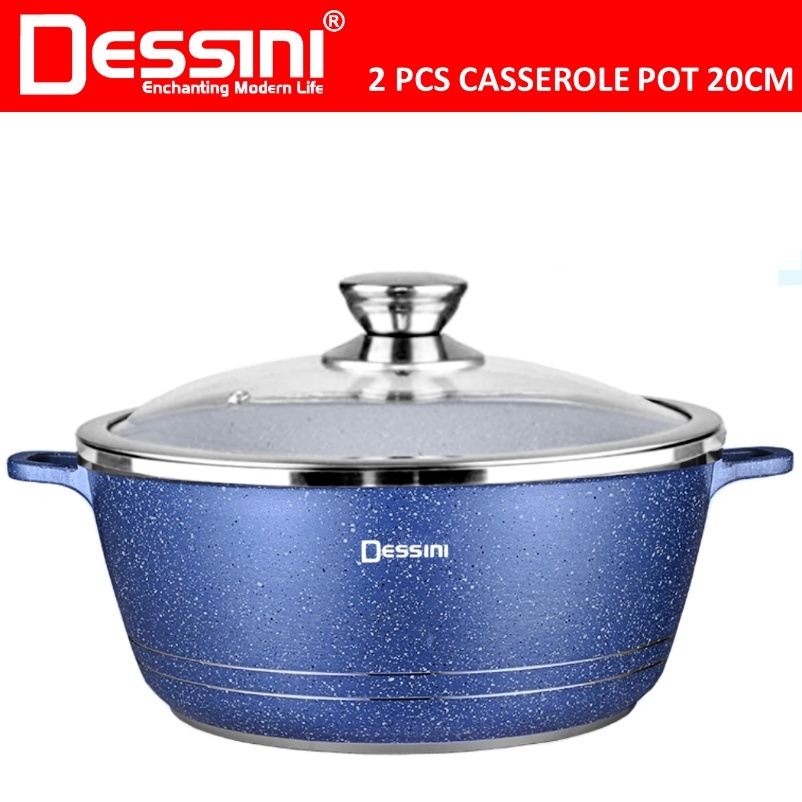 DESSINI Cookware Loose Items Casserole Non Stick Pot Bowl Pan with ...