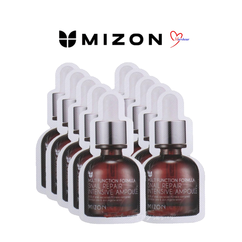 Mizon Snail Repair Intensive Ampoule Samples (1ml x 10 pieces) | Shopee ...