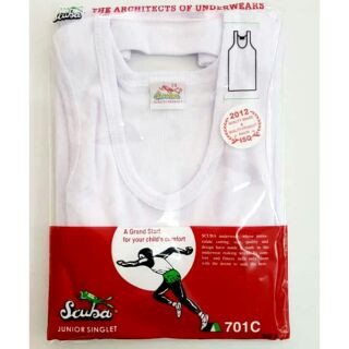SCUBA Singlet Budak Lelaki Putih 701C White Kids Singlet Brand SCUBA ...