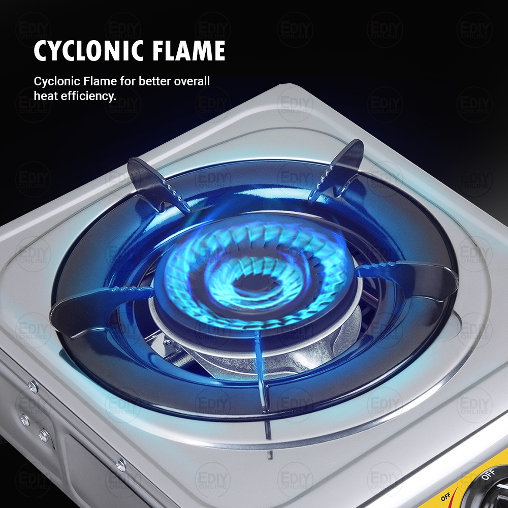 MILUX MSS-1211 Cyclone Blaze Stainless Steel Single Burner Dapur Gas ...