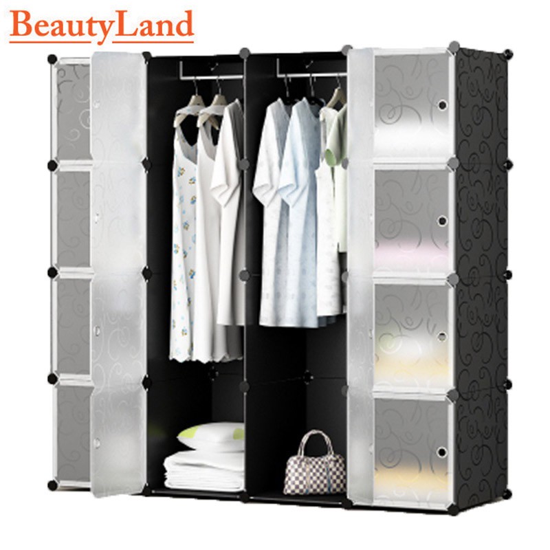 Ready Stock~ BeautyLand DIY 16 Cube Almari Bedroom Furniture Storage ...