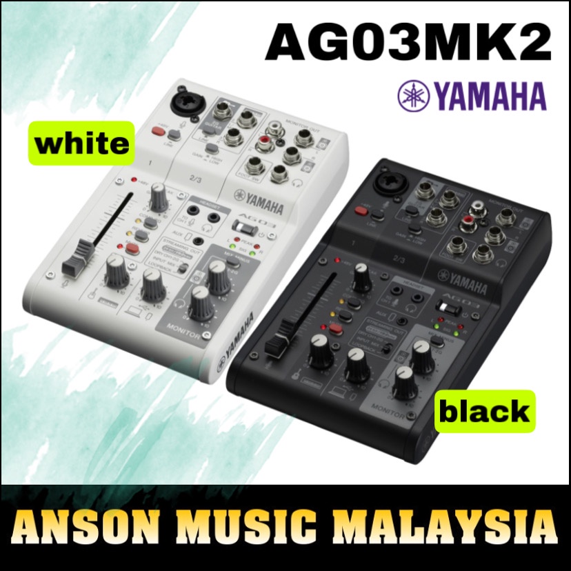 Yamaha AG03MK2 Live Streaming Mixer (AG03 MK2 / AG03MKII / AG03 MKII) | Shopee Malaysia
