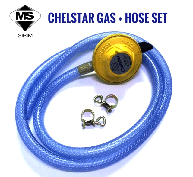 Chelstar LPG Low Pressure Gas Regulator & Hose Set / Kepala gas pipe ...