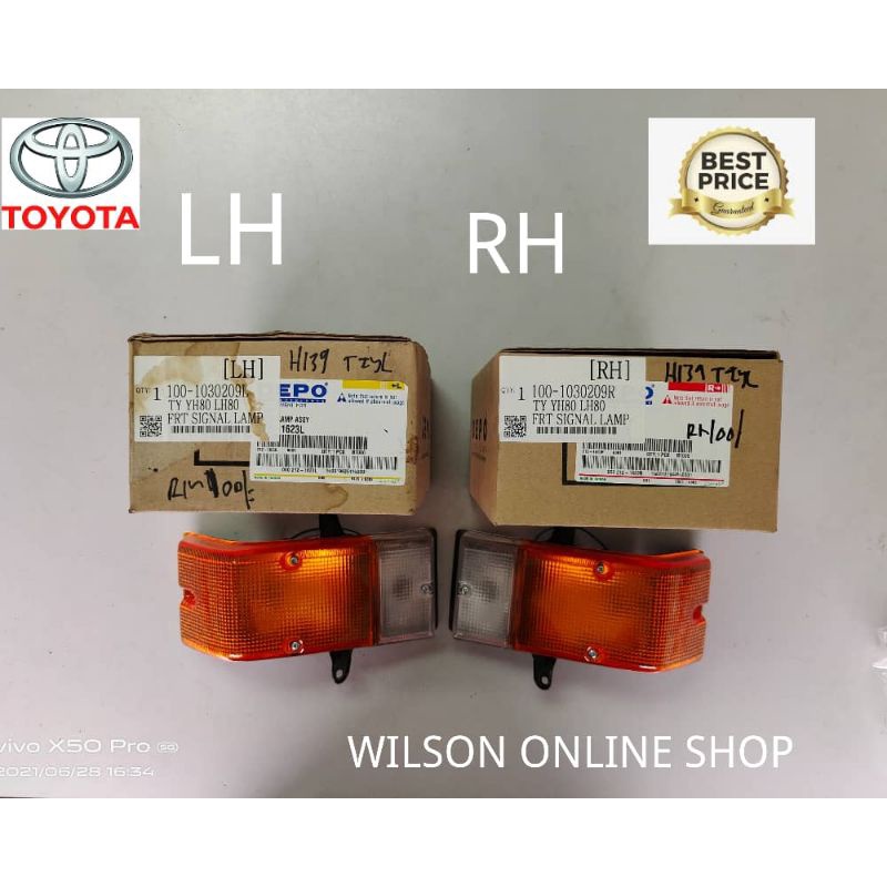Depo Taiwan Toyota Hiace Dyna LH80 Signal Lamp/Lampu Signal(LH/KIRI ...