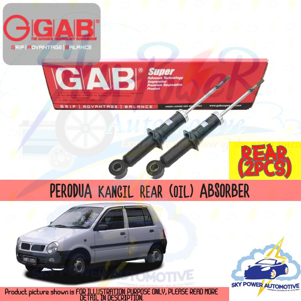 PERODUA KANCIL (X485) GAB SUPER OIL SHOCK ABSORBER (REAR 2PCS) | Shopee ...
