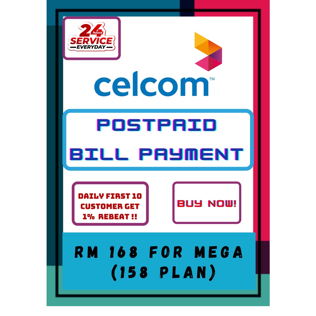 CELCOM BILL PAYMENT (POSTPAID) INSTANT TOPUP | Shopee Malaysia