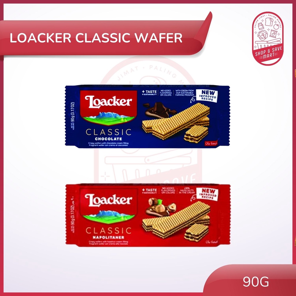 Loacker Classic Wafer - 90g (Flavor: Napolitaner / Cremkakao) | Shopee ...