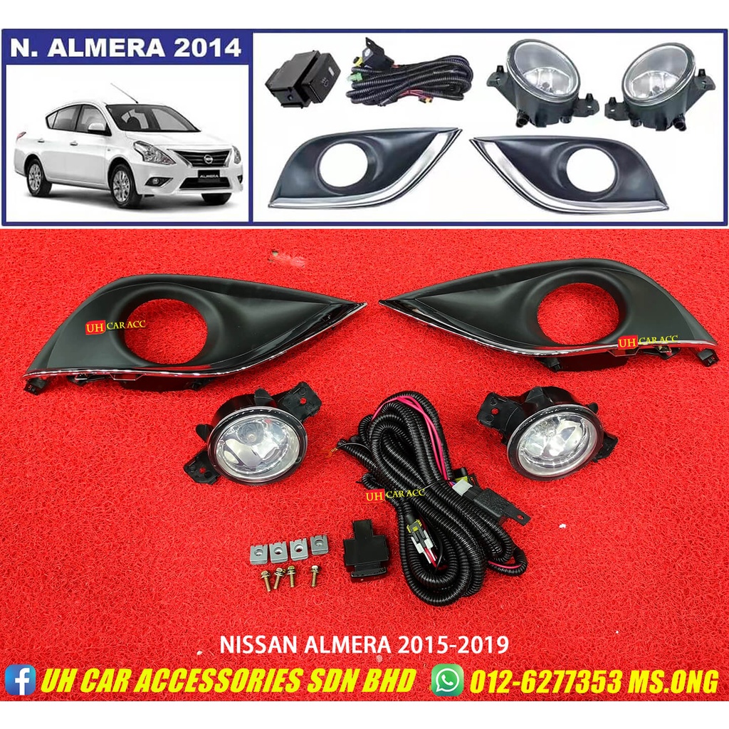NISSAN ALMERA 2015 2016 2017 2018 2019 OEM SPORT FOG LAMP LIGHTS ...
