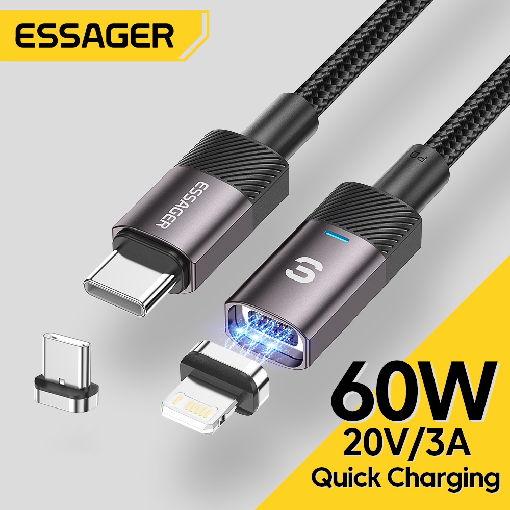 Essager Fast Charging Type C Magnetic Charging Cable Micro Type C Phone ...