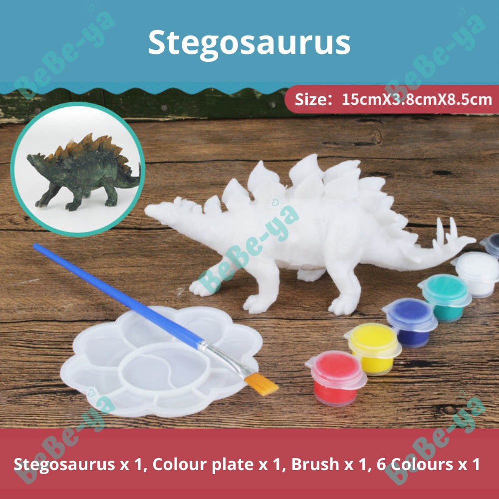 3D Dinosaur Painting Set - Jurassic World Dinasour Colouring Paint Kids ...