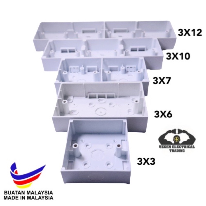 PVC SURFACE NUT ELECTRICAL BOX | Shopee Malaysia